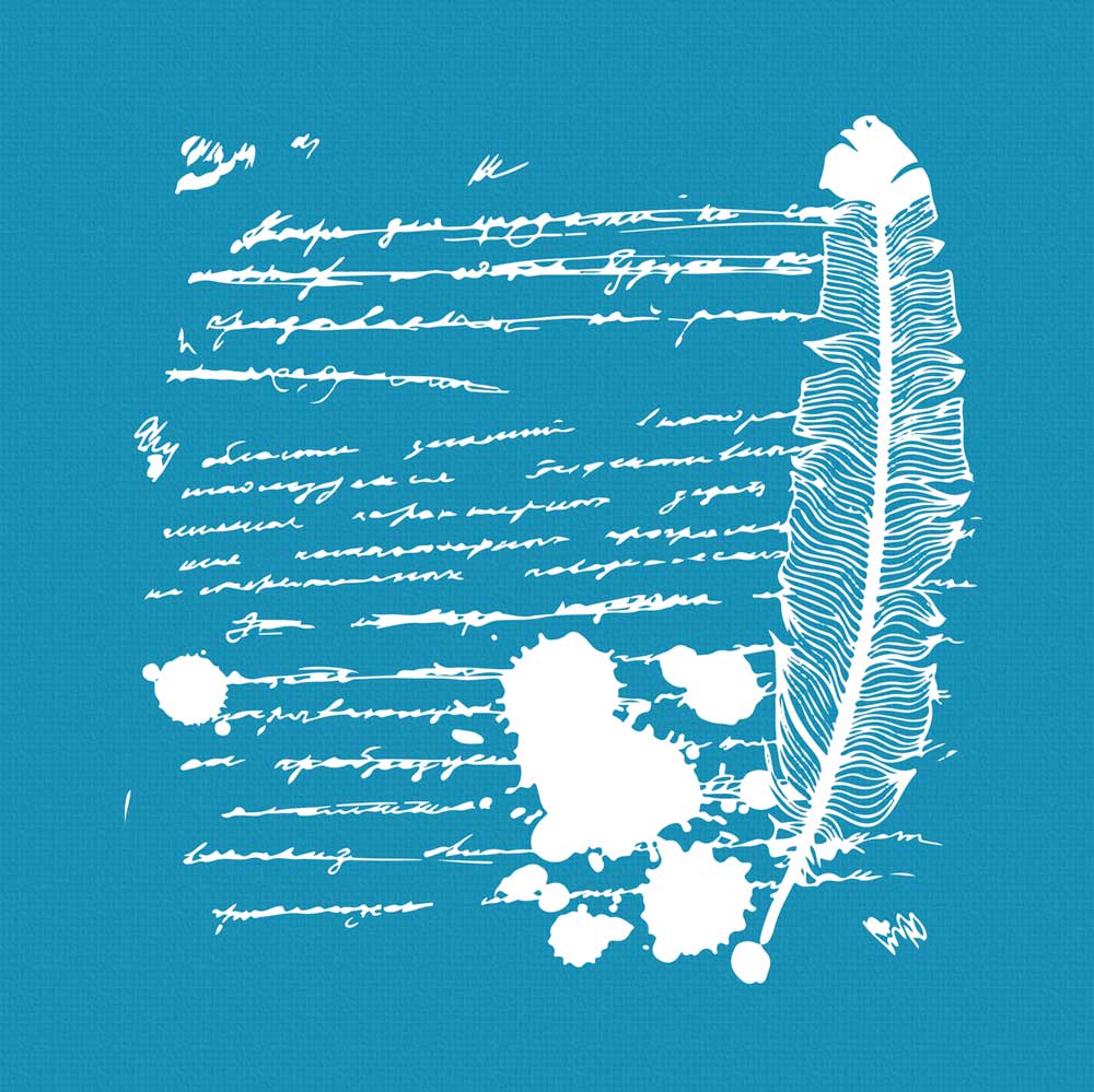 Quill Text – Mini Mesh Stencil – The Blanc Canvas