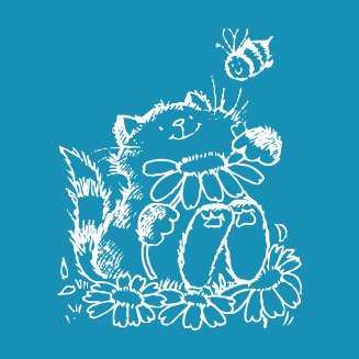 Cute Kitty – Mini Mesh Stencil – The Blanc Canvas